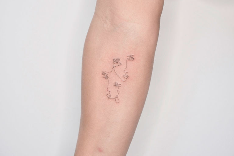 Caras lineales – Caótida | Tattoo